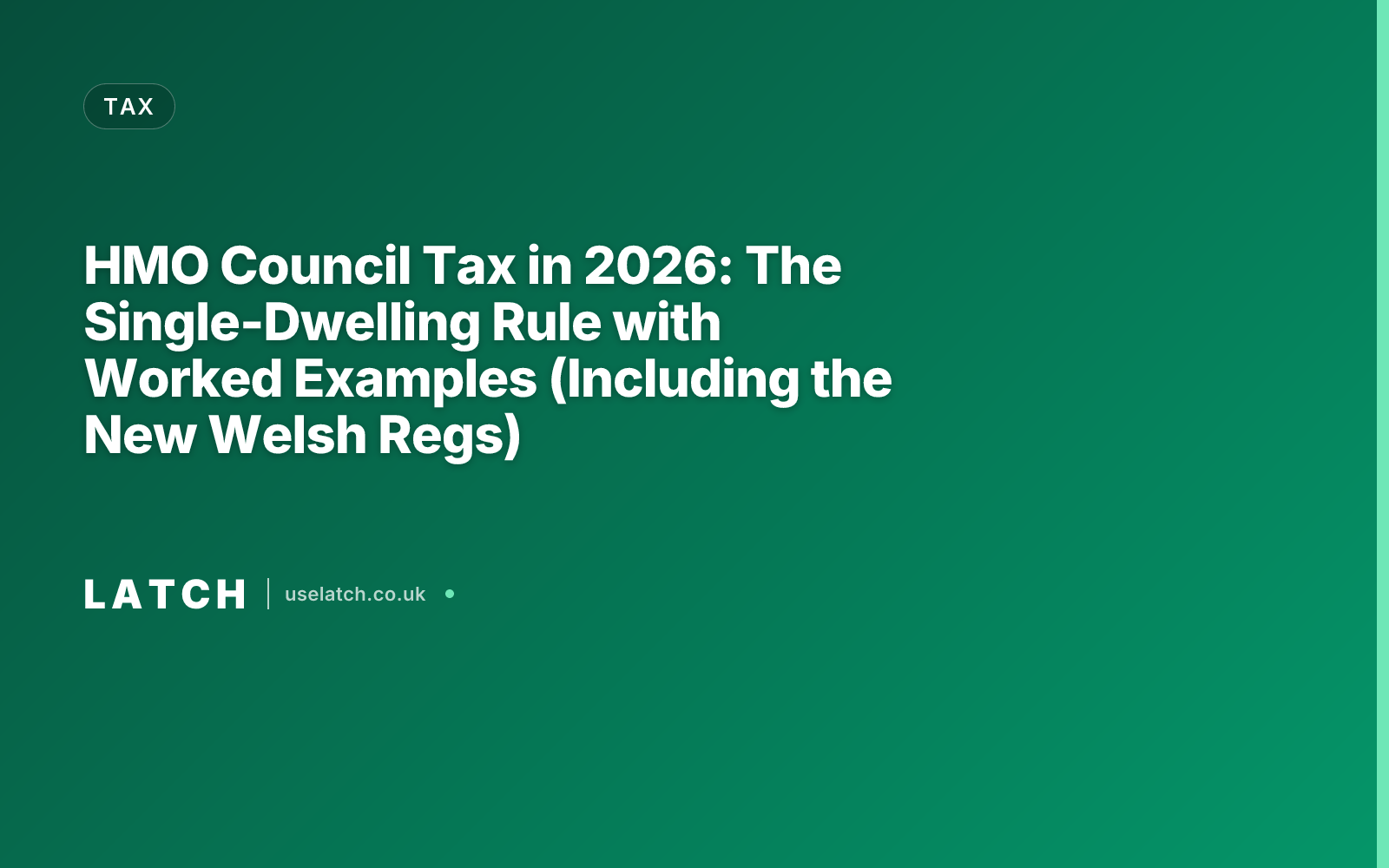 HMO Council Tax in 2026: The Single-Dwelling Rule with Worked Examples ...