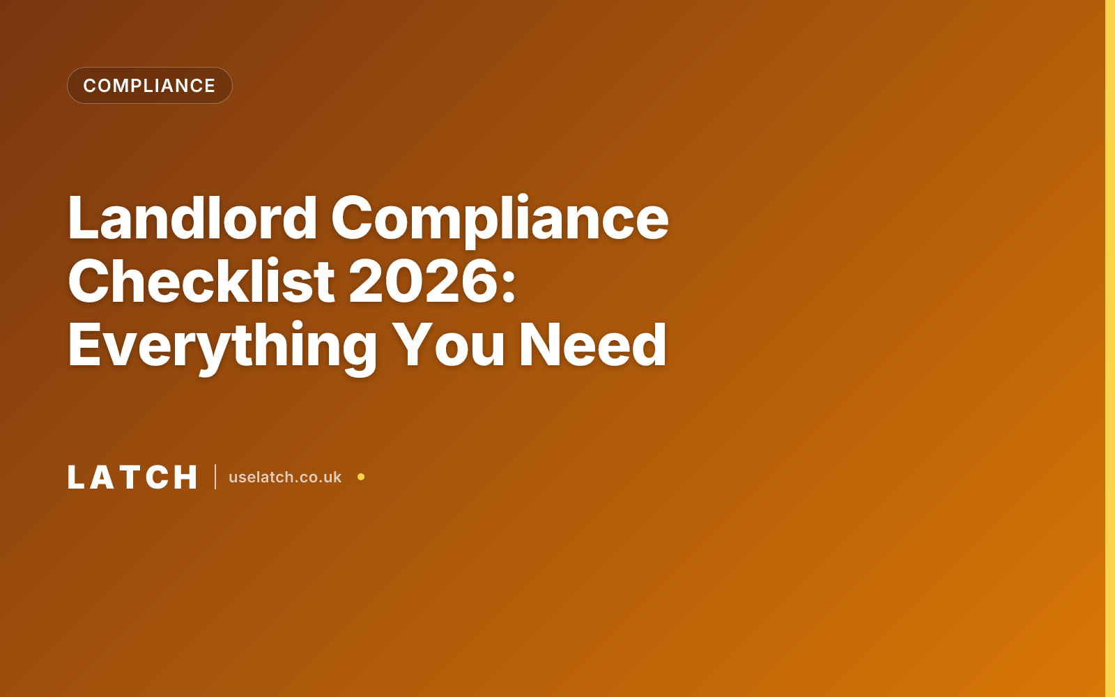 Landlord Compliance Checklist 2026: Everything You Need | Latch